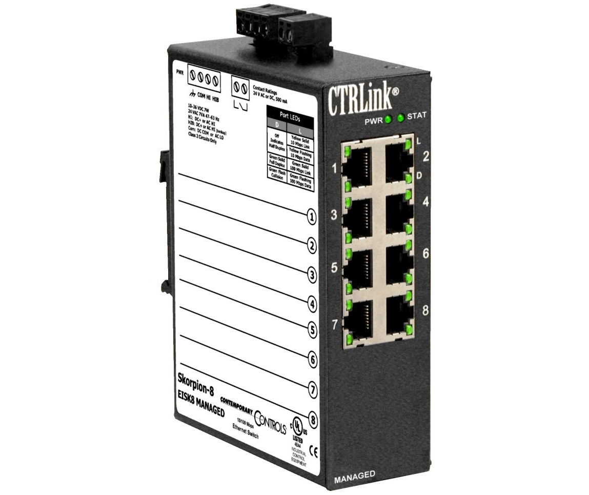 EISK8M-100T, Managed Ethernet Switch | SATOMEC AG Automation Systems